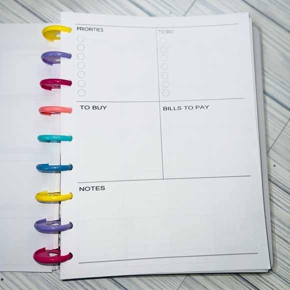 Hand Crafted | Office | Happy Planner Classic Size Rainbow Watercolor 2 ...
